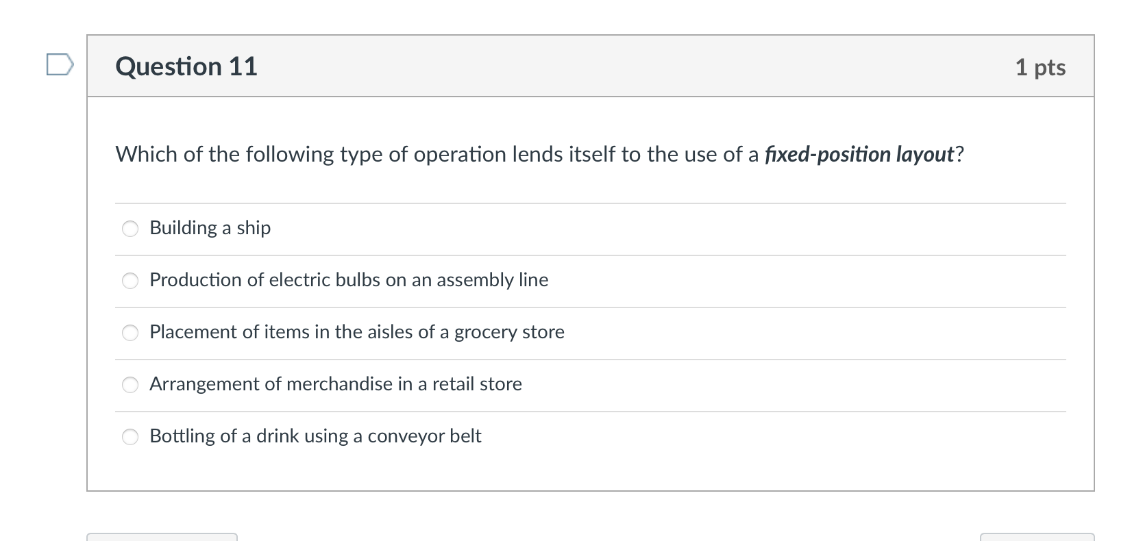 Solved Which of the following type of operation lends itself | Chegg.com