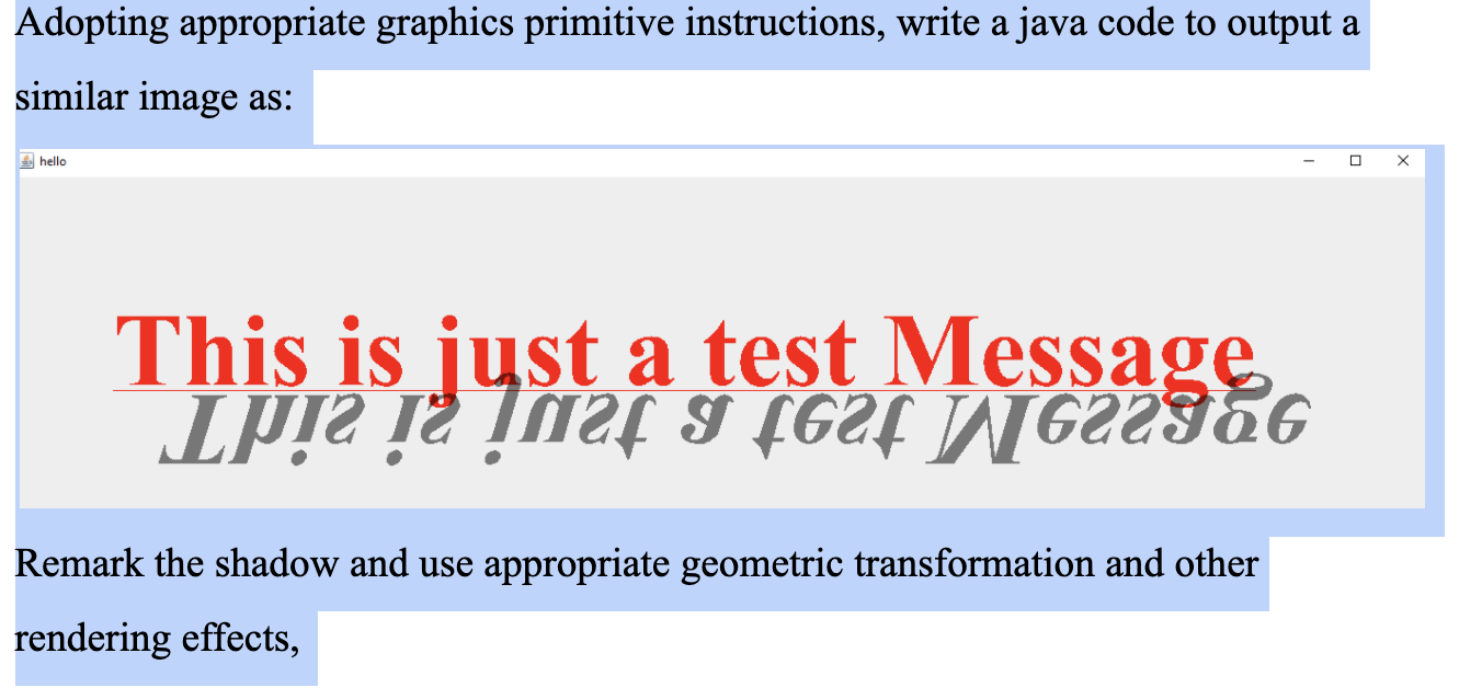 Solved Adopting appropriate graphics primitive instructions, | Chegg.com