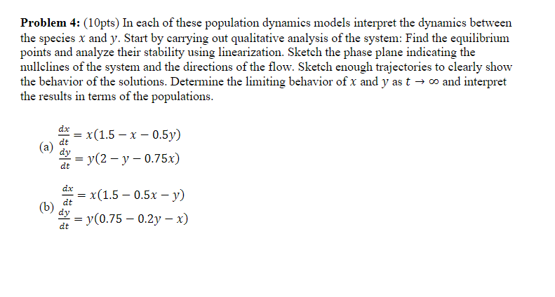 Solved Problem 4: (10pts) In each of these population | Chegg.com