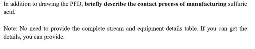 Solved Draw a process flow diagram (PFD) with standard | Chegg.com