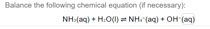 Solved Balance the following chemical equation (if | Chegg.com