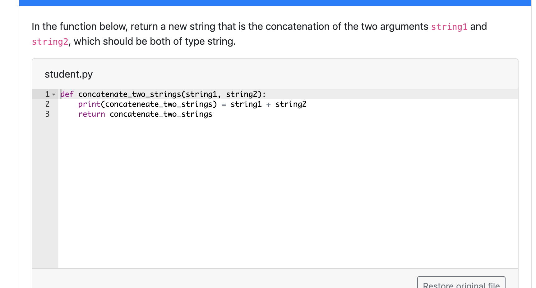 Solved In The Function Below Return A New String That Is Chegg