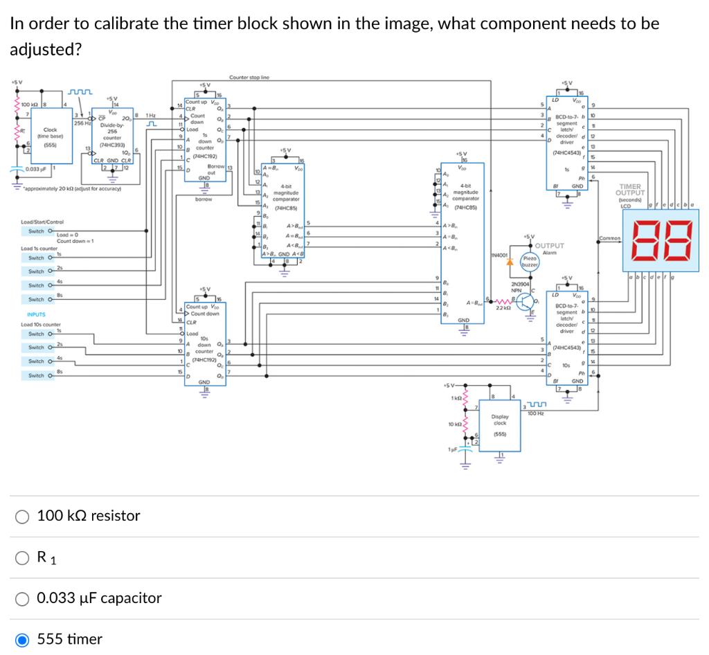 Solved In order to calibrate the timer block shown in the | Chegg.com