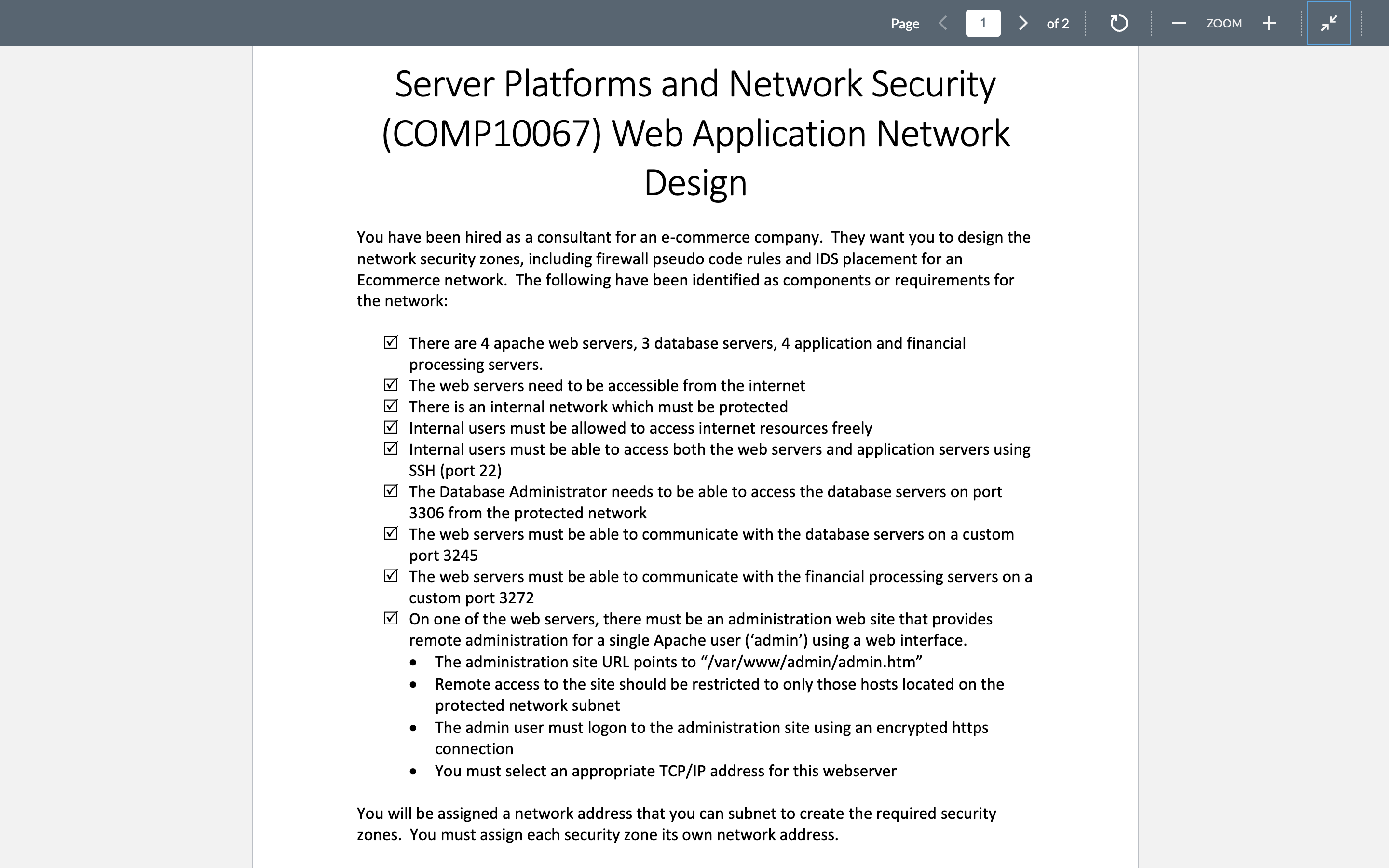 Solved Design You have been hired as a consultant for an | Chegg.com