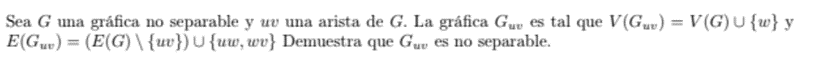 Solved If g is non-separable and uv an edge of G. the graph | Chegg.com