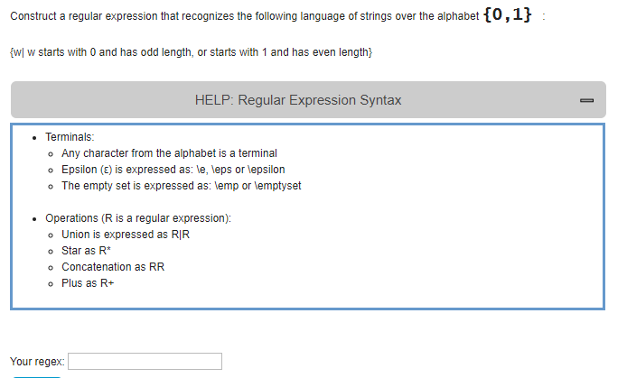 Solved Construct a regular expression that recognizes the | Chegg.com
