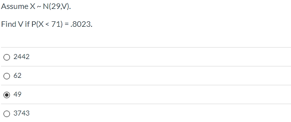 Solved Assume X-N(29,V). Find Vif PIX