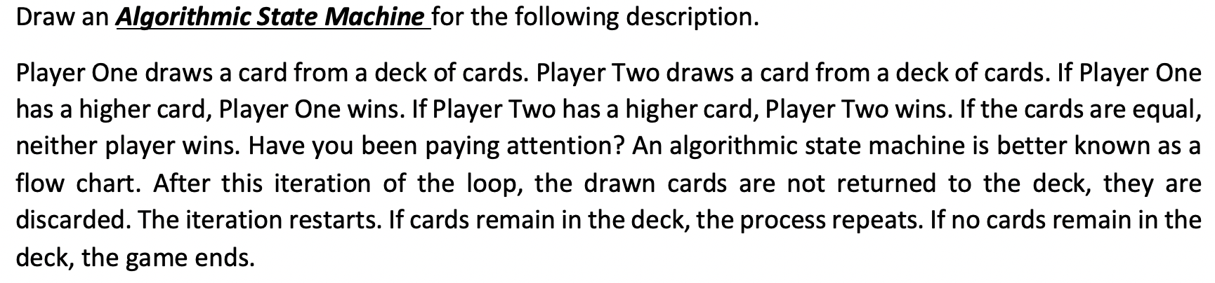 Draw an Algorithmic State Machine for the following | Chegg.com