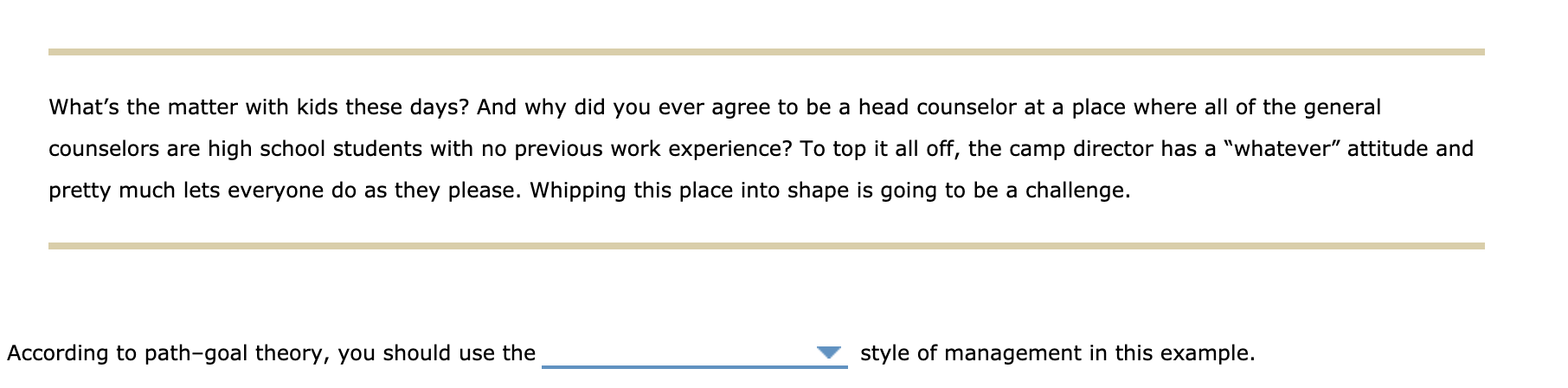 Solved Complete this diagram of the path-goal theory and use | Chegg.com