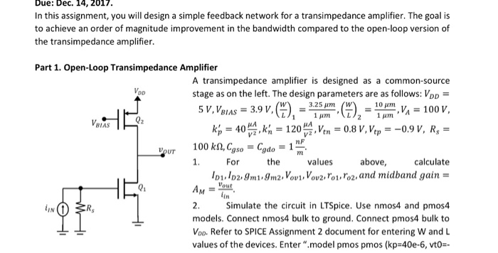 Solved Due: Dec. 14, 2017 In this assignment, you will | Chegg.com