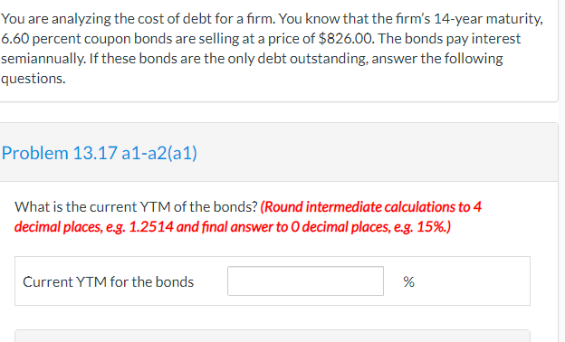 Solved You are analyzing the cost of debt for a firm. You | Chegg.com