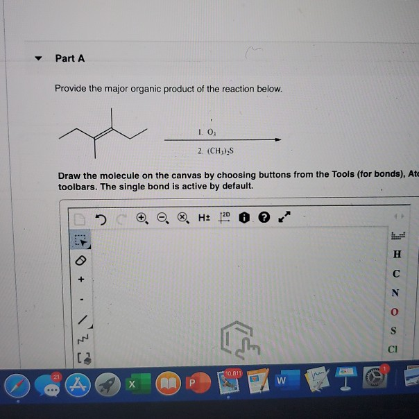 Solved O3 is above the reaction arrow and (CH3)2S is below | Chegg.com