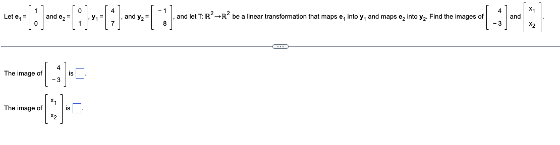 Solved Let e1=[10] and e2=[01],y1=[47], and y2=[−18], and | Chegg.com