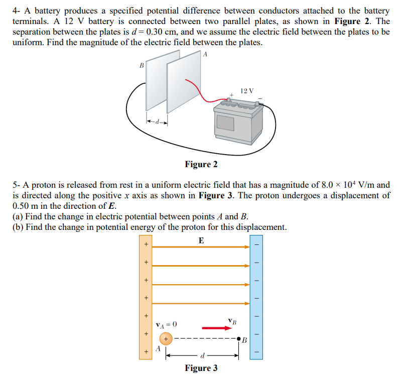 Solved 4- A battery produces a specified potential | Chegg.com