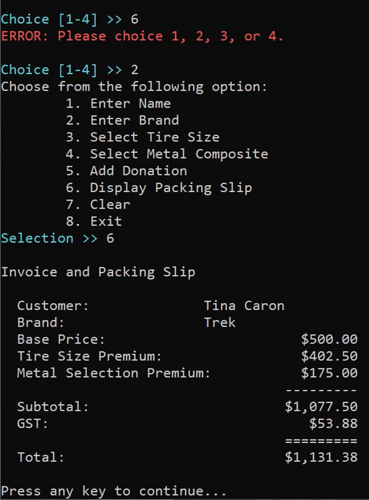Solved Write a C# program which contains looping menu, data | Chegg.com