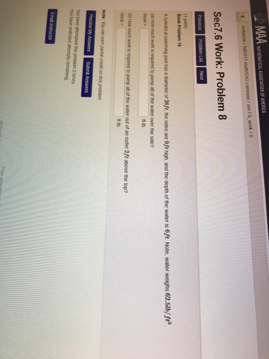 Solved Sec7.6 Work: Problem 8 | Chegg.com