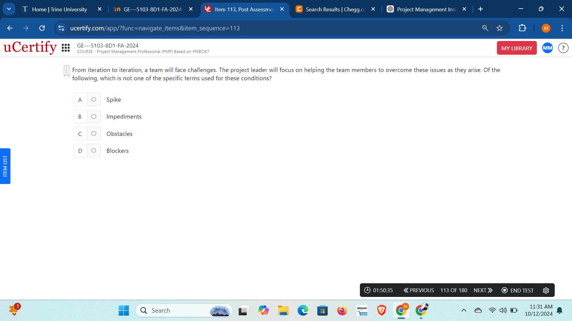 Solved From iteration to iteration, a team will face | Chegg.com