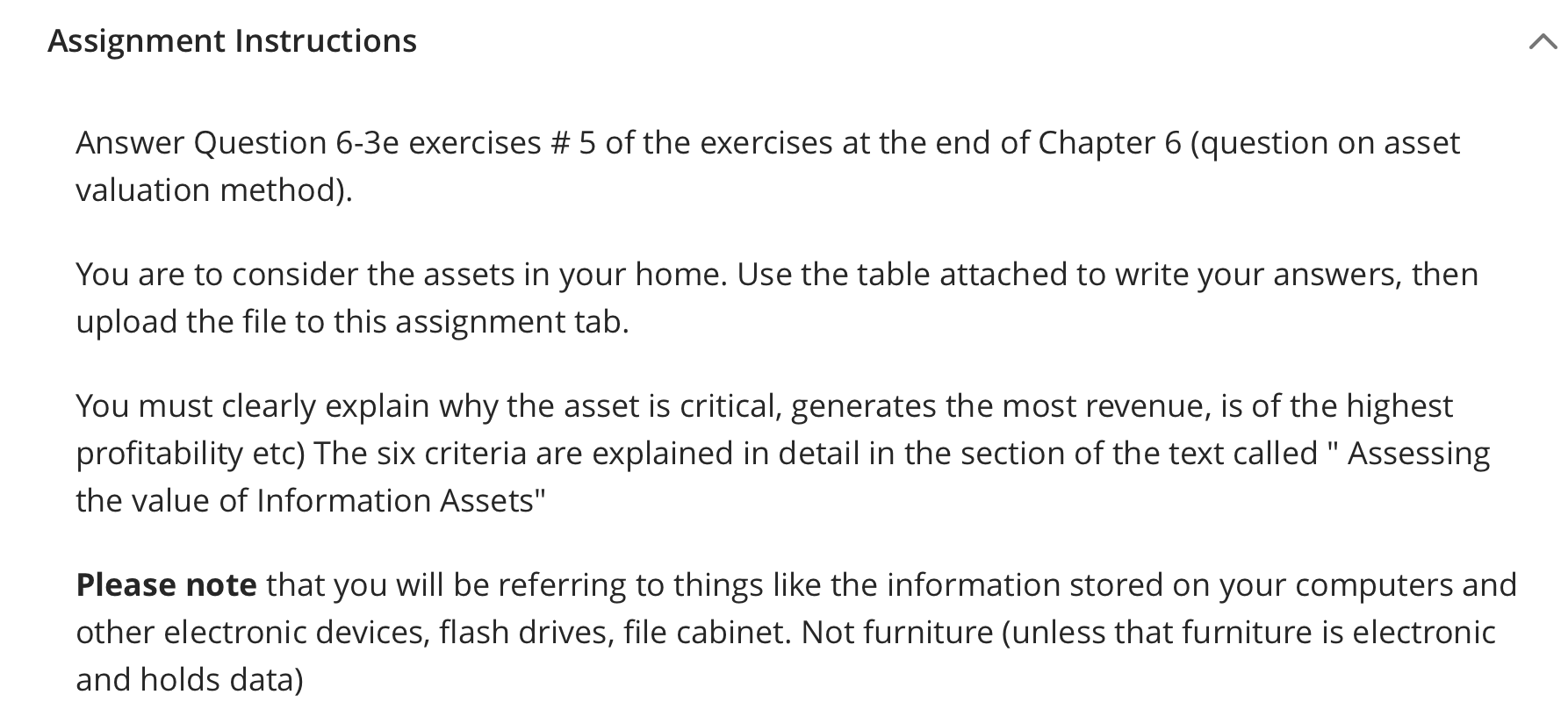 Solved Assignment InstructionsAnswer Question 6-3e exercises | Chegg.com