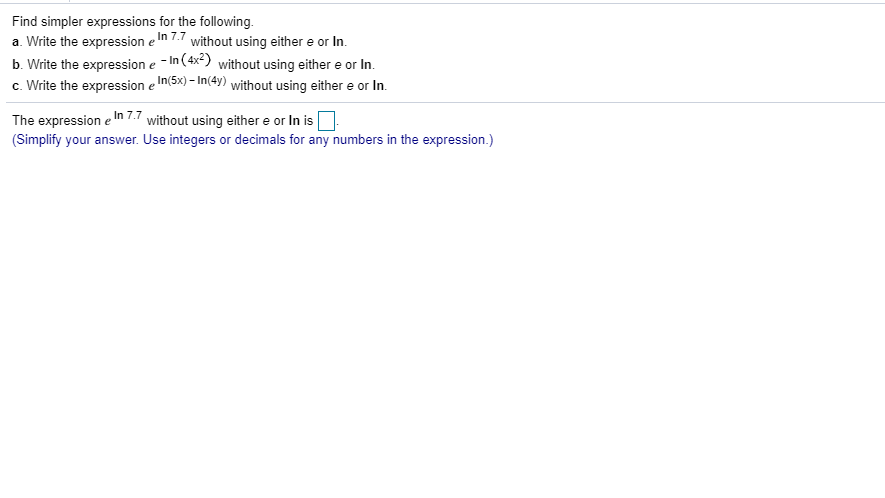 Solved Find simpler expressions for the following. a. Write | Chegg.com