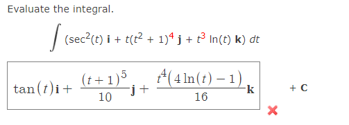 Solved Evaluate the integral. | (sec?(e) i + t