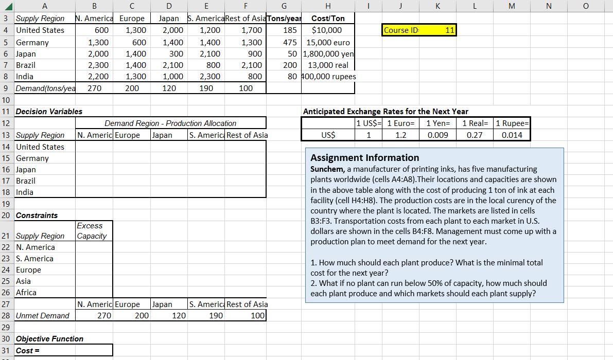 Solved Please Show Step By Step Using Excel And Excel Solver