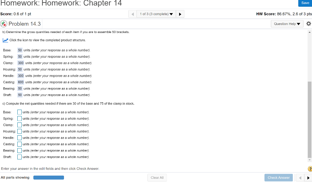 Solved Homework Homework Chapter 14 Save Score 0 6 Of 1