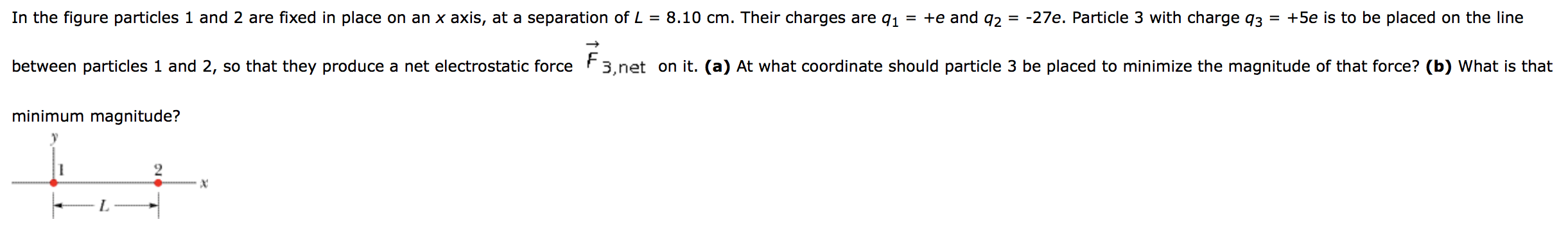 Solved In the figure particles 1 and 2 are fixed in place on | Chegg.com