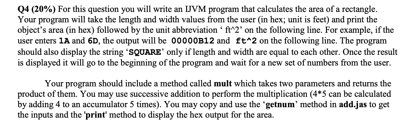 Q4 (20%) For this question you will write an IJVM | Chegg.com