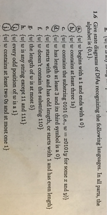 Solved Give state diagrams of DFAs recognizing the following | Chegg.com