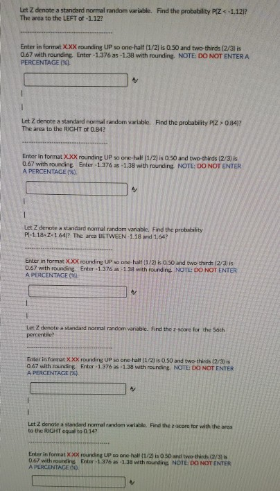 Solved Let Z denote a standard normal random variable. Find | Chegg.com