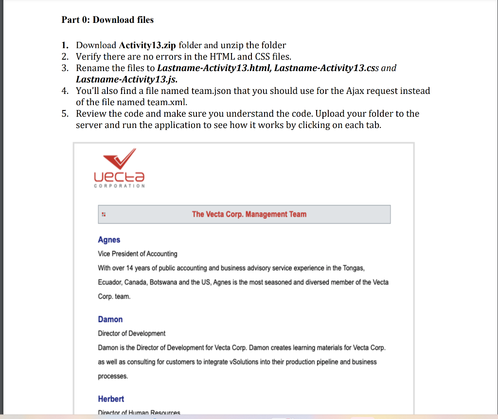 1. Modify the "S.ajax()" method that gets the data | Chegg.com