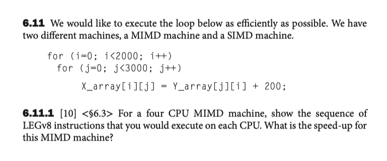 Solved 6.11 We would like to execute the loop below as | Chegg.com