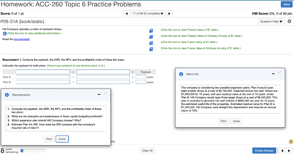 Solved Homework: ACC-260 Topic 6 Practice Problems Save | Chegg.com