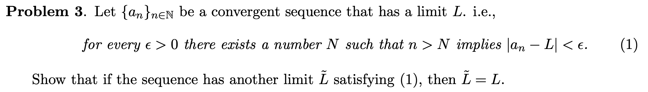 Solved Problem 3. ﻿Let {an}ninN ﻿be a convergent sequence | Chegg.com