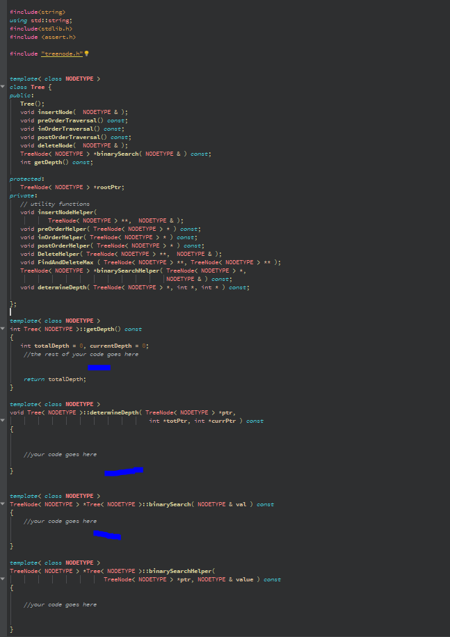Solved Using Etdistring Finclude Treenode H′′ϑ Templote〈 