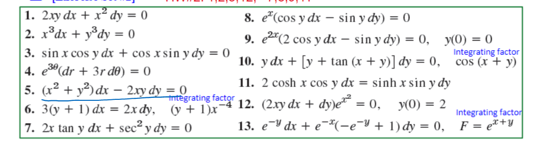 Solved Problem 1 Exact Odes Compare Your Solutions With 