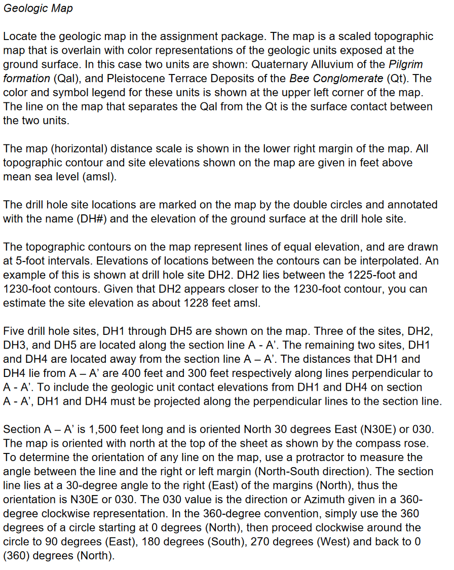 Solved Assignment No. 3 - Geologic Cross-Section This | Chegg.com