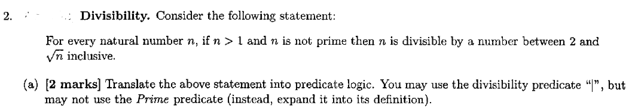 Solved ∴ Divisibility. Consider the following statement: For | Chegg.com