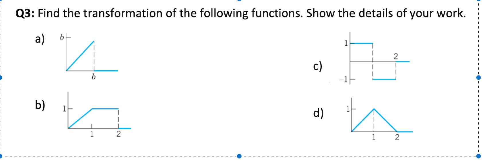 Solved Q3: Find the transformation of the following | Chegg.com