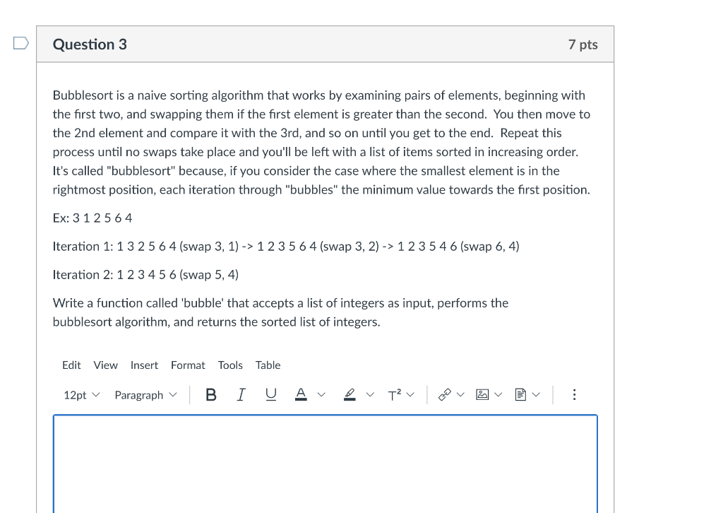 Solved Bubblesort is a naive sorting algorithm that works by | Chegg.com Solved Bubblesort is a naive sorting algorithm that works by | Chegg.com