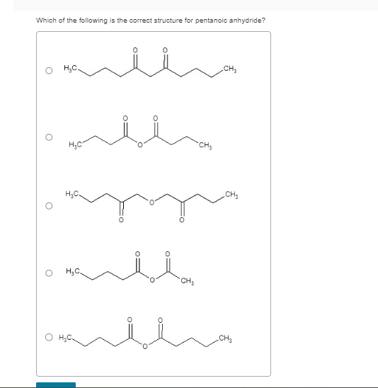 Solved Which of the following is the correct structure for | Chegg.com