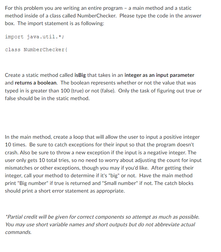 Solved For this problem you are writing an entire program - | Chegg.com