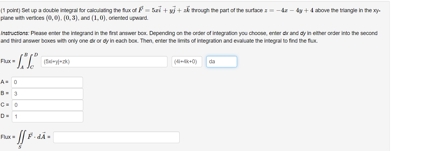 Solved + (1 point) Set up a double integral for calculating | Chegg.com