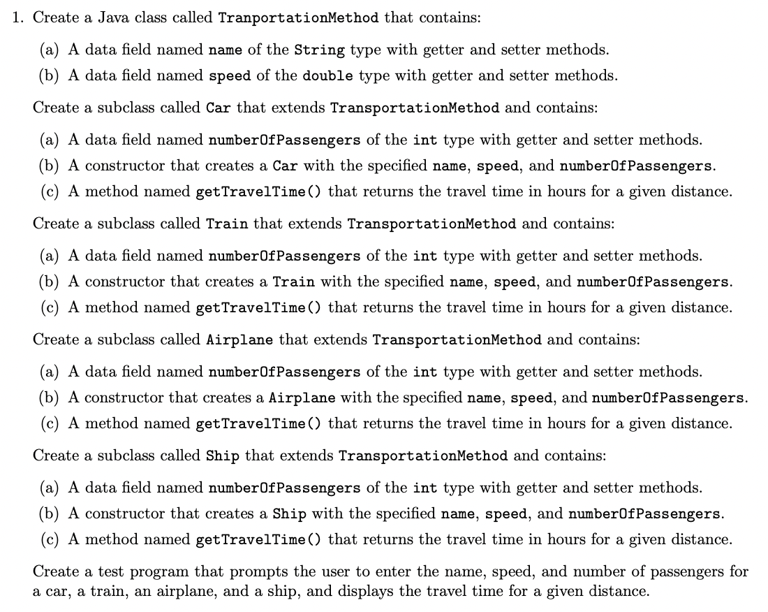 Solved (a) A data field named name of the String type with | Chegg.com