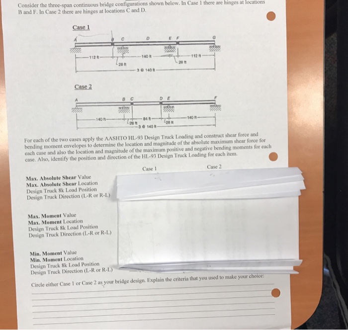 continuous bridge configurations shown below. In Case | Chegg.com