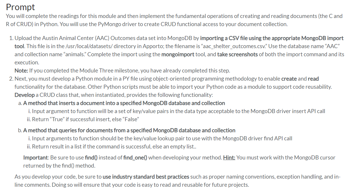 Solved Prompt You will complete the readings for this module | Chegg.com