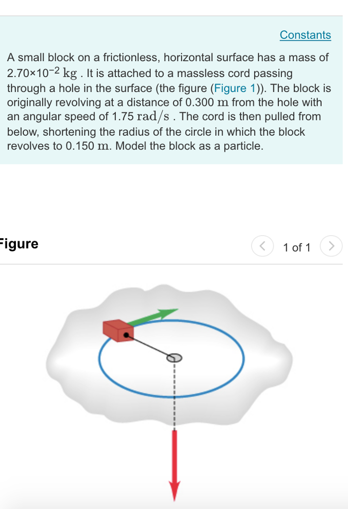 Solved Constants A small block on a frictionless, horizontal | Chegg.com