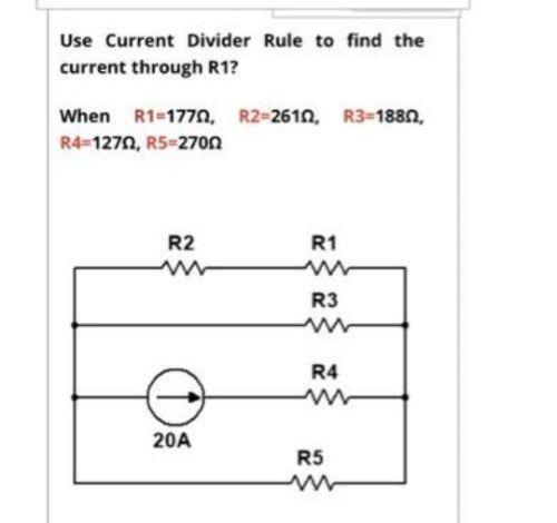Solved Use Current Divider Rule to find the current through | Chegg.com