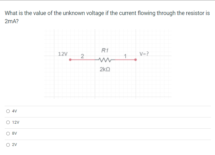 Solved What is the value of the unknown voltage if the | Chegg.com