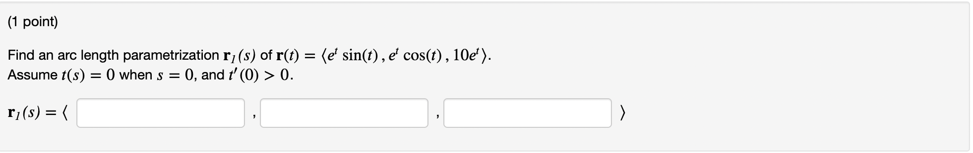 Solved Find an arc length parametrization rl(s) of | Chegg.com